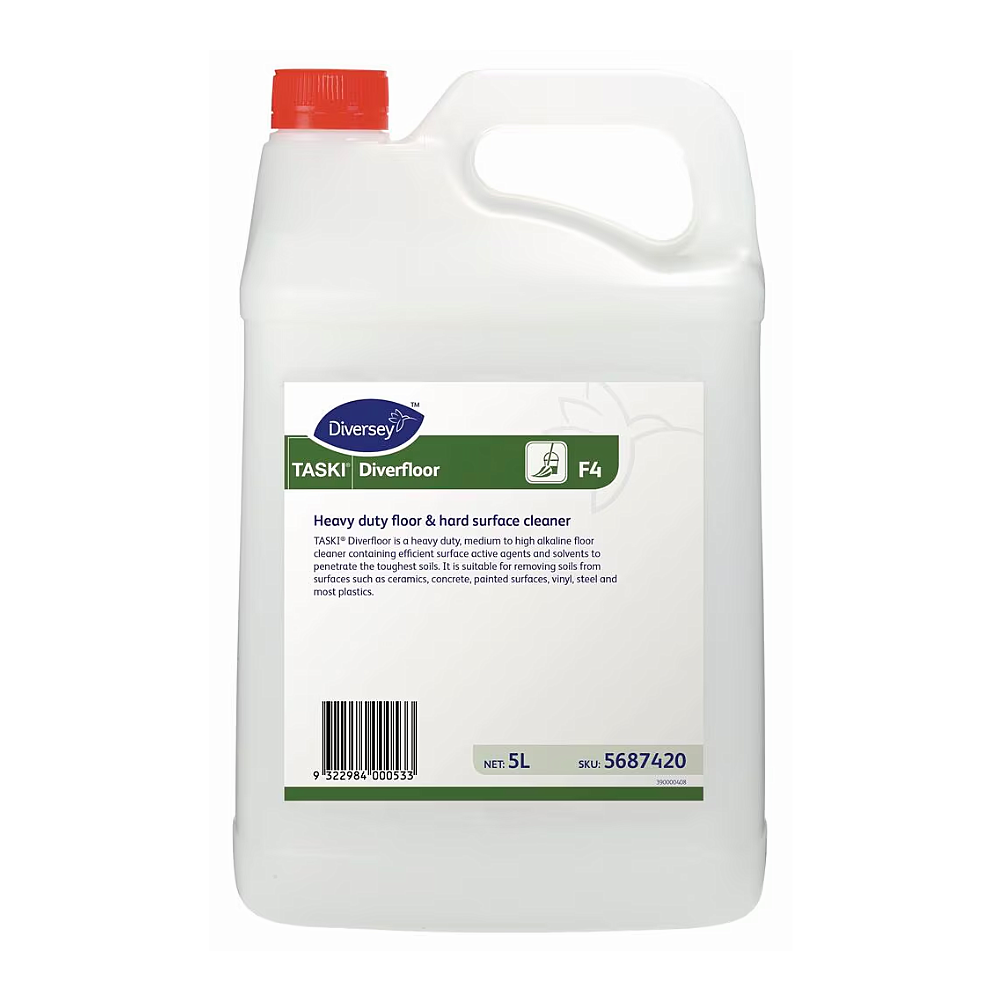 Diversey TASKI Diverfloor 5L - Heavy duty floor & hard surface cleaner ...