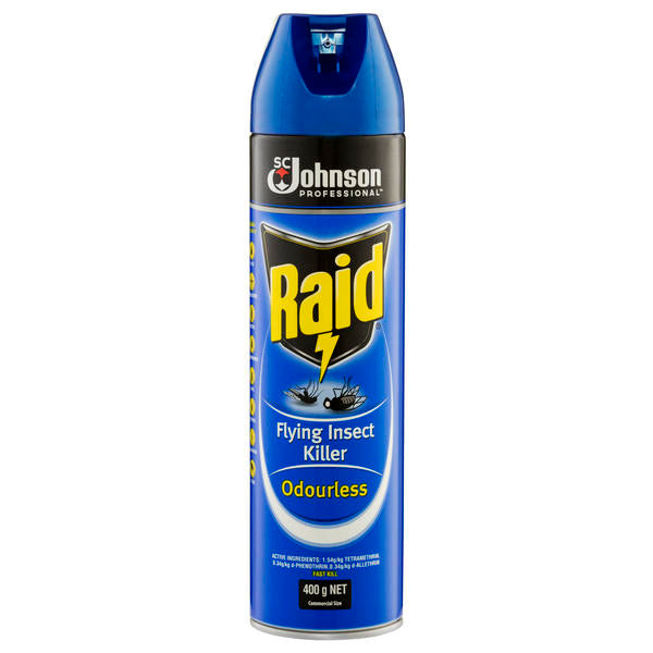 SC Johnson Raid® Flying Insect Killer Odourless 400G – Cleaners Gallery