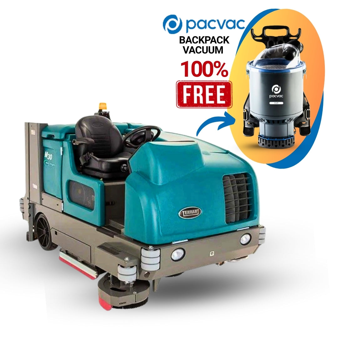 Tennant M30 Ride-On Sweeper-Scrubber + Free Black Jet Honda Powered GX ...