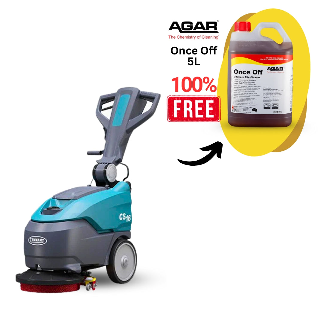 Tennant CS16 Micro Walk-Behind Floor Scrubber + Free Agar Once Off 5L ...