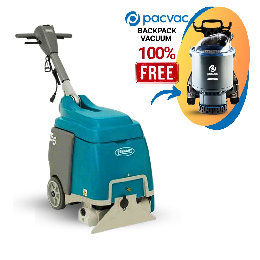 Tennant E5 Compact Low-Profile Carpet Extractor + Free Pacvac Vacuum ...